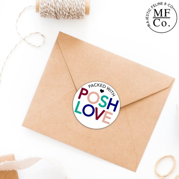 majesticfeline | Office | 96 Posh Packaging Stickers Labels Poshmark ...